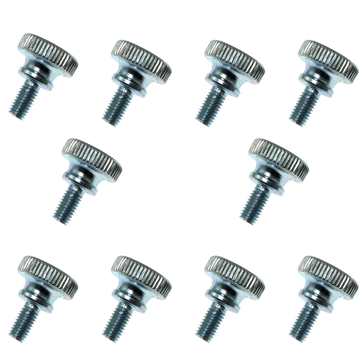 DZS ELEC 10pcs 10mm Knurled Hand Screw M5 Flat Knurled Head Fully Threaded Thumb Screw