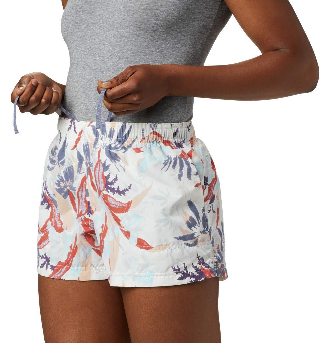 Columbia Women's Standard Sandy River II Short, New Moon Magnolia Print, X-Large x 5" Inseam