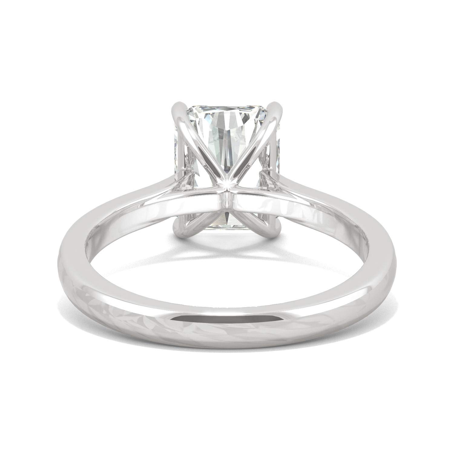 Charles & Colvard Created Moissanite 9x7mm Radiant Cut Engagement Ring for Women | 2.88 cttw DEW | Lab Grown | Solid 14K White Gold with Rhodium | Size 8