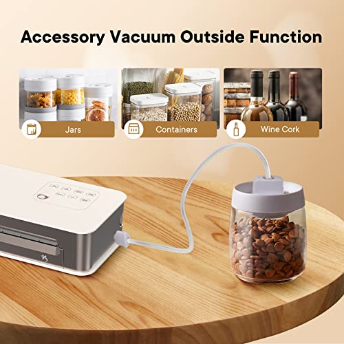 Vacuum Sealer Machine, voriah automatic smart touch screen Vacuum Sealer Machine (automatic & manual optional),9-in-1 multi-function sealing mode For food preservation and storage,Pow erful Dual Pumps Food Air Sealing System, Sous Vide ,machine washabl