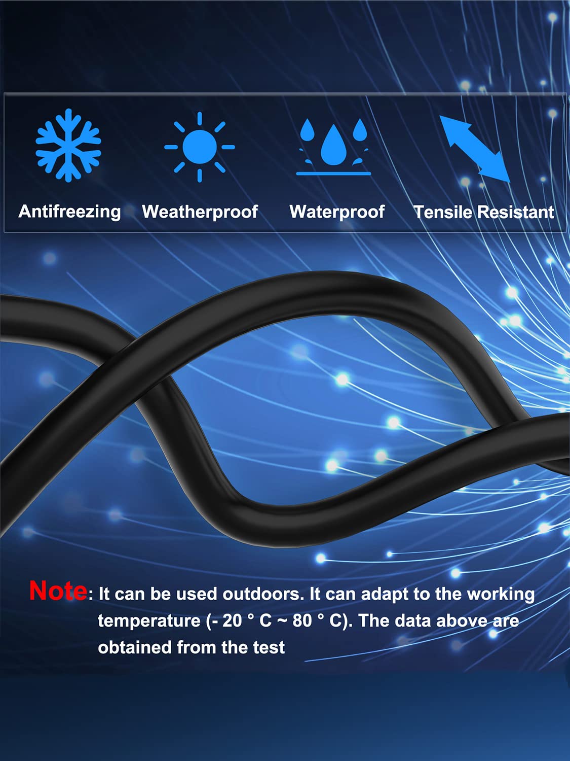 Dacrown Cat 8 Ethernet Cable 50 ft Shielded, Indoor&Outdoor, Heavy Duty High Speed Direct Burial 26AWG Network Wire, 40Gbps 2000Mhz SFTP Patch Cord, in Wall&Weatherproof RJ45 Cable for Router/Modem