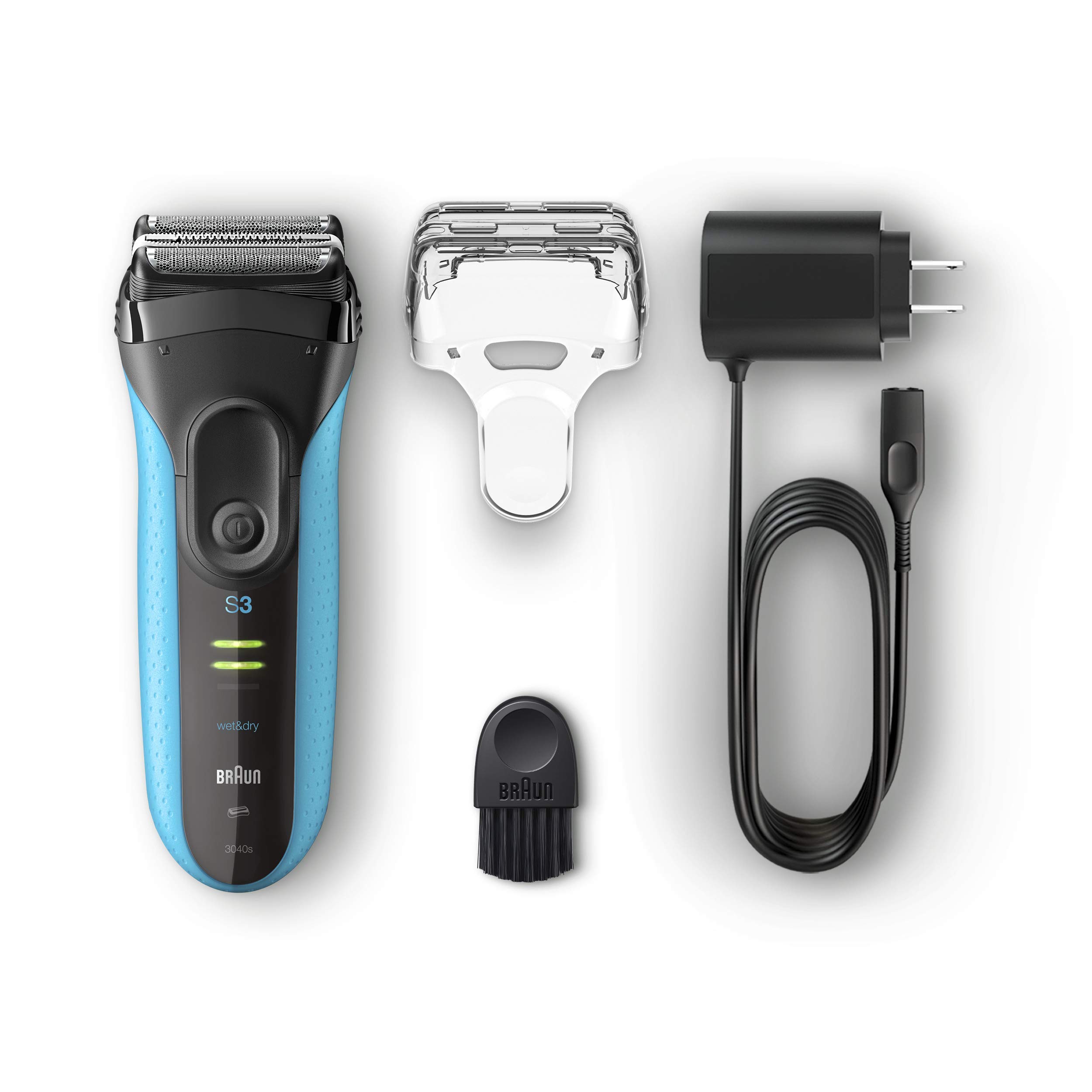 Braun Series 3 proskin 3040s wet&dry electric shaver for men / rechargeable electric razor, blue
