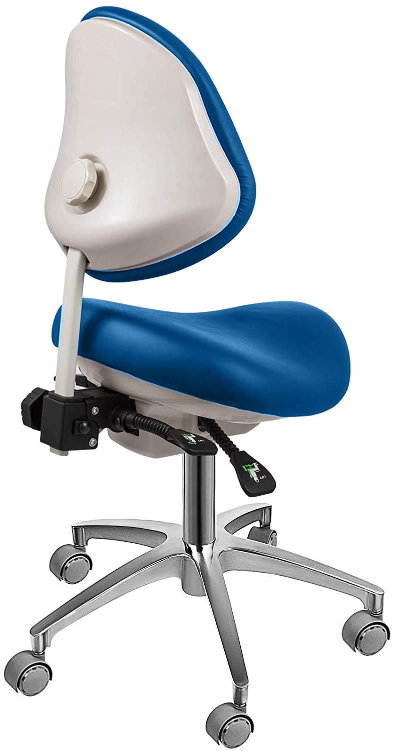 ORILAO Dental Mobile Height Adjustable Chair Saddle Doctor's Stool PU Leather Dentist Chair Dental Stool