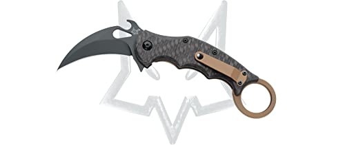 Fox KNIVES Karambit Frame Lock FX-599TIC Pocket Knife Black Elmax/Carbon Fiber/Titanium