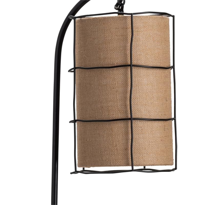 Crestview Collection Miller Metal Table Lamp in Black