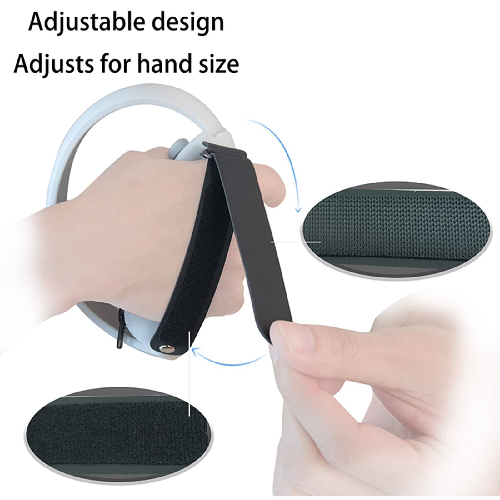 Compatible with Pico 4 VR Handle Sleeve Anti-Throw Controller Handle Strap,Touch Controller Grip Cover&Anti-Slip Adjustable Knuckle Strap for Pico 4