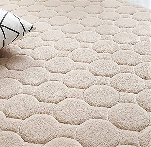 Icegrey Round Area Rug Memory Foam Decor Carpet for Bedroom Large Living Room Circle Rugs Kitchen Runner Mat Non Slip Indoor Outdoor Doormat, Light Brown, 40"