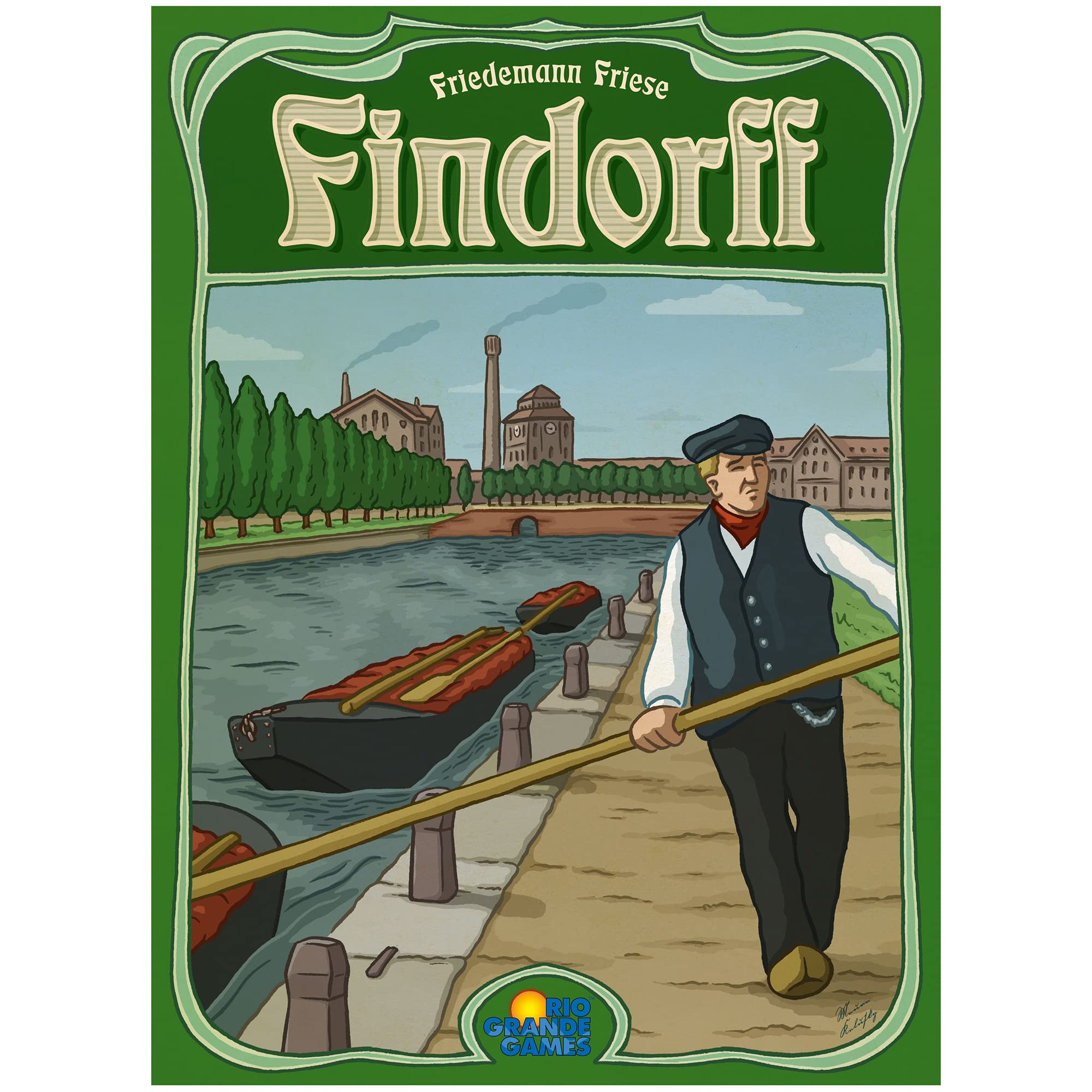 Findorff - City Building Game, Rio Grande Games, Strategy Game Set in Bremen 1803β1916, Hometown of Friendemann Friese, Ages 12+, 1-5 Players, 45-90 Minute Playing Time