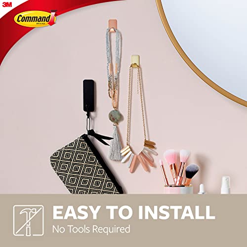 Command 17032BR-4ES Metallic Hooks, 0, Brass, 16 Count