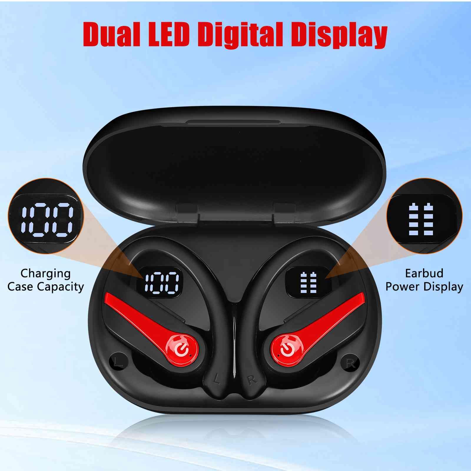 Q63 Wireless Earbuds for Samsung Galaxy Tab A7 Lite with Immersive Sound True 5.0 Bluetooth Over The Ear Sport Headphones with a Charging Case - Stereo Calls Touch Control IPX7 Sweatproof Deep Bass