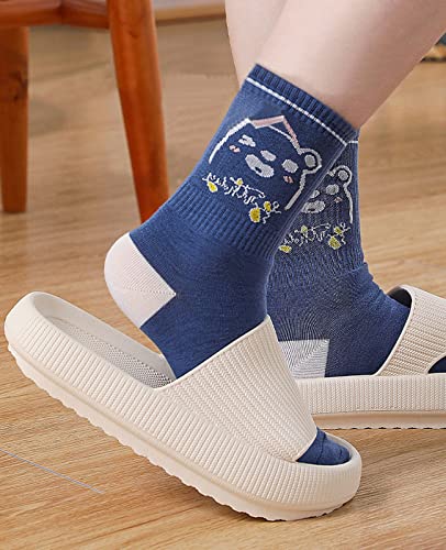 miscloder Cloud Slippers for Women and Men Pillow Slippers Non-Slip Shower Slides Bathroom Sandals | Super Comfy | Cushion Thick Sole (Tan, 36/37, size 6.5)