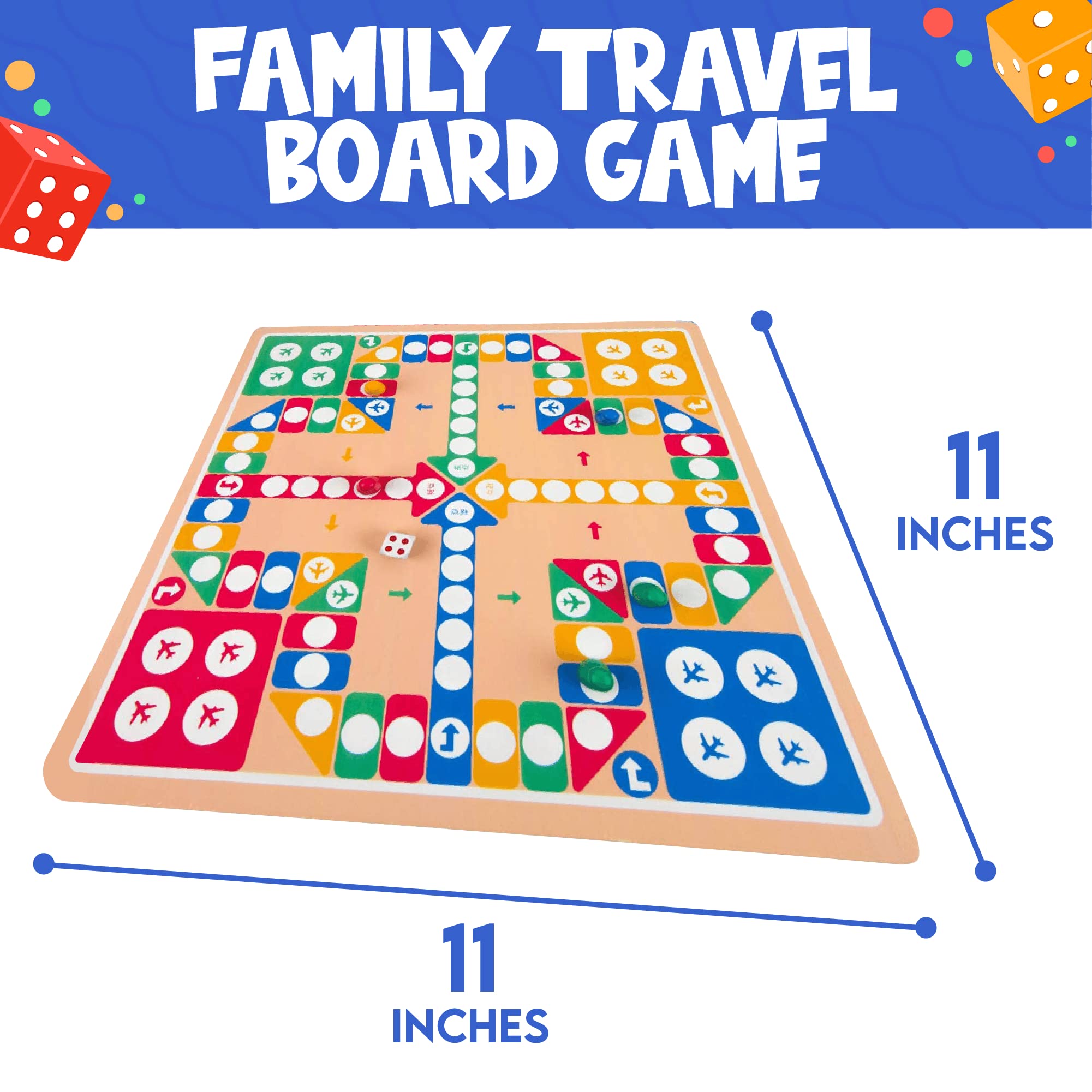 Toysery 2 in 1 Board Games Set. Complete with Ludo Board Game Plus Snakes and Ladders Set