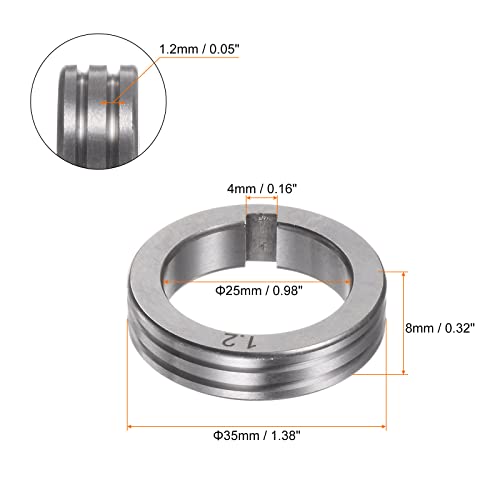 HARFINGTON Mig Welder Wire Feed Drive Roller 35x25x8x4mm Keyway Width Roll Parts Replacement U Groove 0.05"