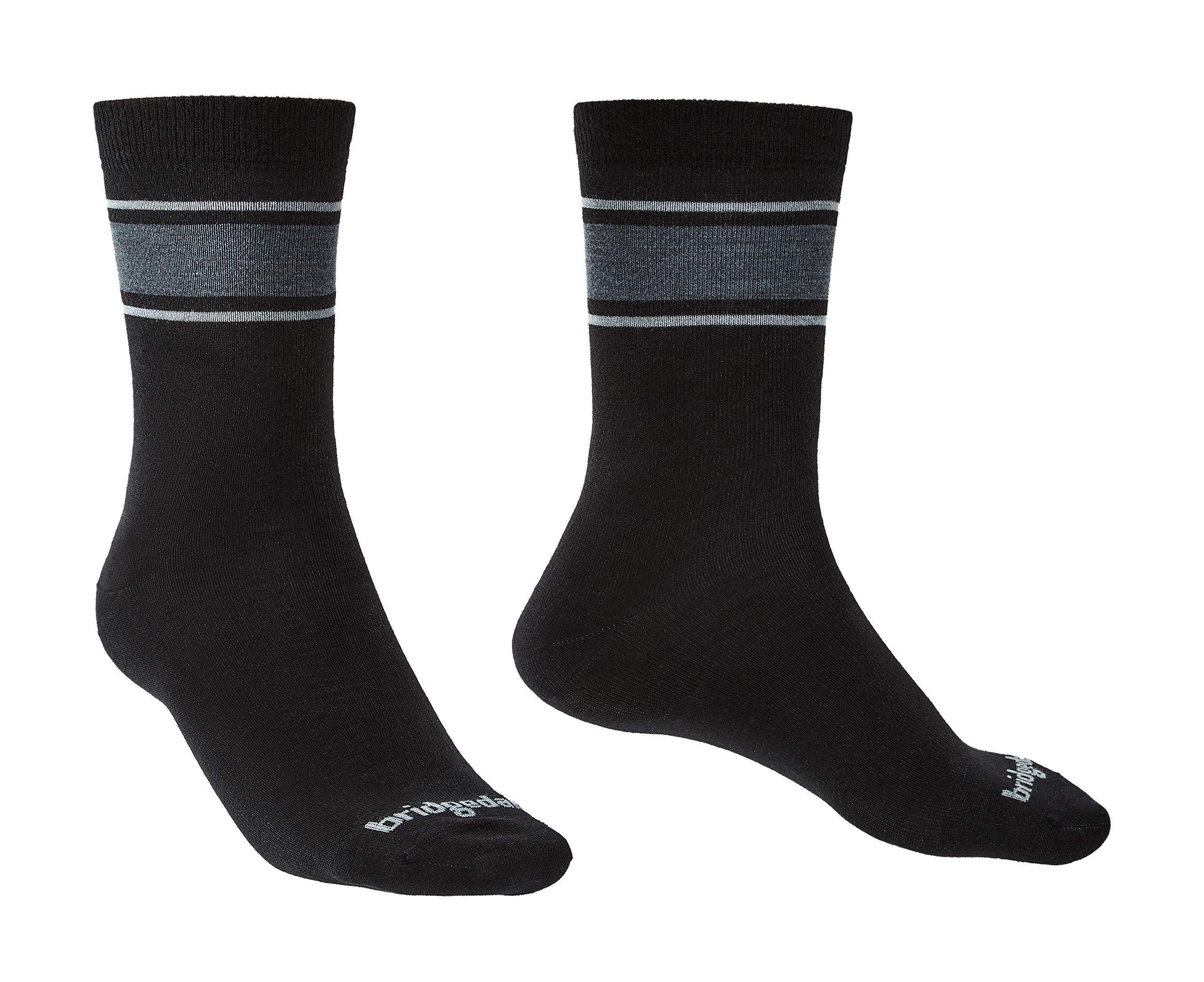 Bridgedale Men's Everyday - Merino Endurance Liner Socks, Black/Light Grey, X-Large