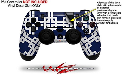 WraptorSkinz Skin Compatible with Sony PS4 Dualshock Controller PlayStation 4 Original Slim and Pro Boxed Navy Blue (Controller NOT Included)