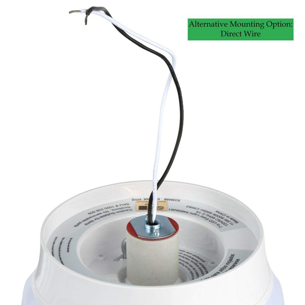 Commercial Electric 7 in. Daylight White LED Flushmount Ceiling Light Lampholder Replacement Fixture 54483161