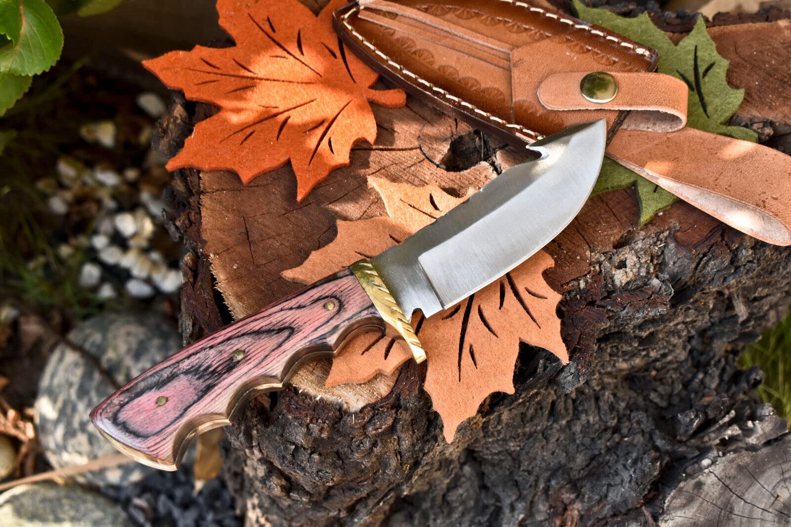 Cutlery Salvation 8.0" Custom Handmade D2 Steel Blade Hunting Knife | Hard Wood