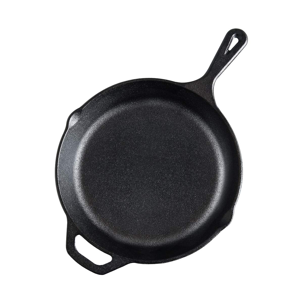GOODFEER Cast Iron Skillets,10 inch Round Cast Iron Pan No Coating Physical Non Stick Grill Pan For Stove Tops/Camping BBQ