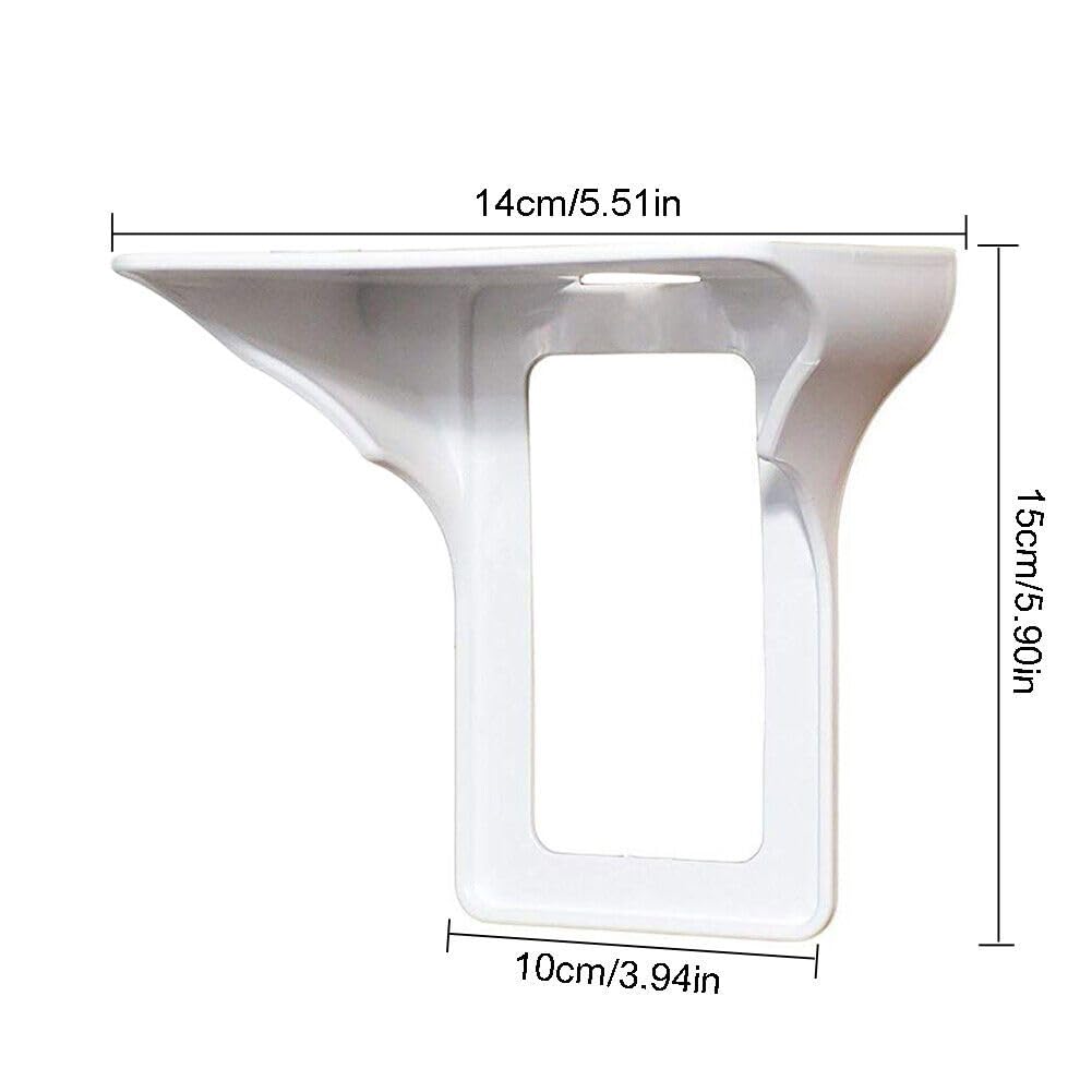 GENERIC Outlet Shelf Wall Holder,Bathroom Wall Shelf up to 10lbs Standard Vertical Duplex Wall Shelf Organizer for Smart Home Decor Space Saving Power Tools, Toothbrush, White, Z5149