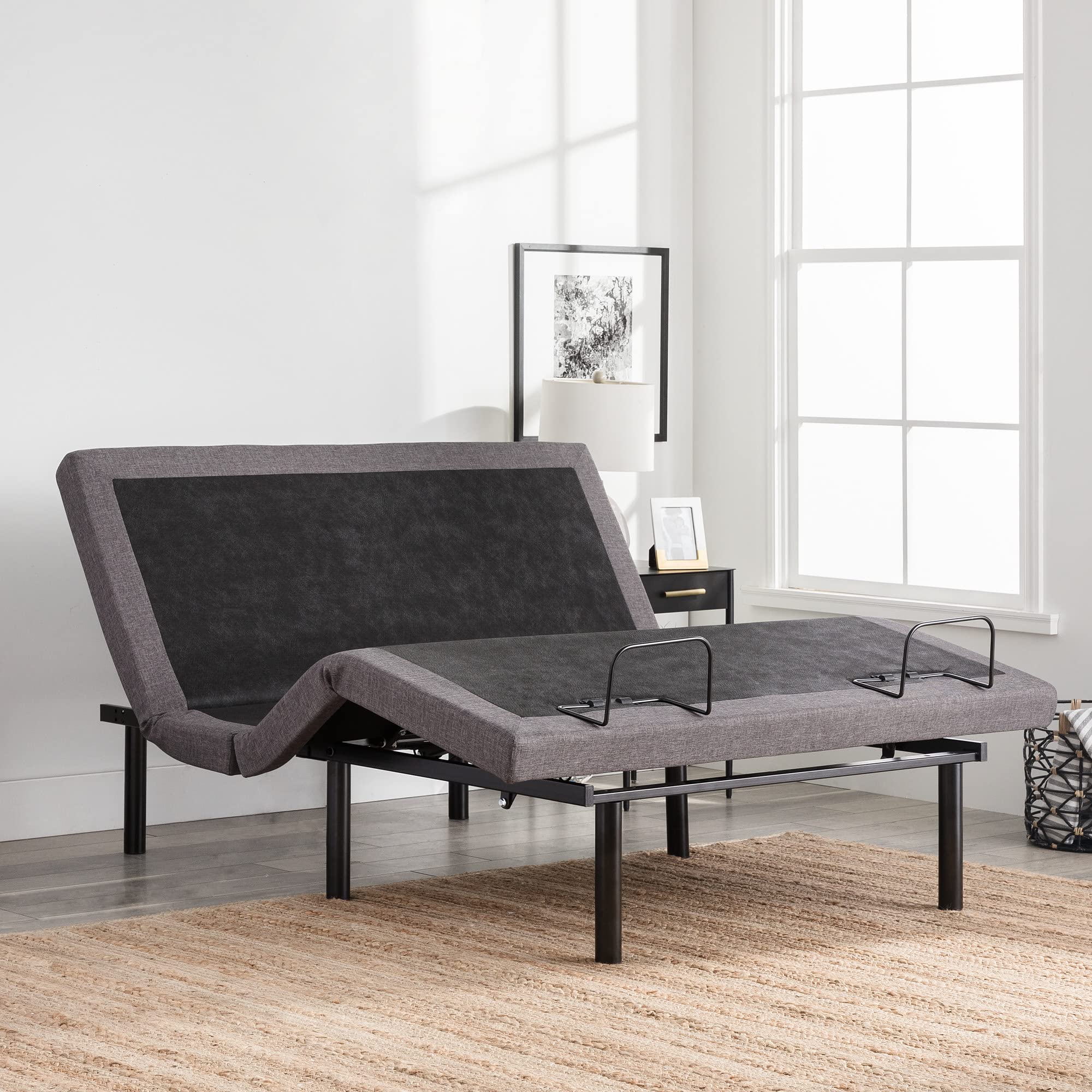 LUCID 10 Inch Medium Gel Memory Foam Mattress and LUCID L300 Adjustable Base (Twin XL)