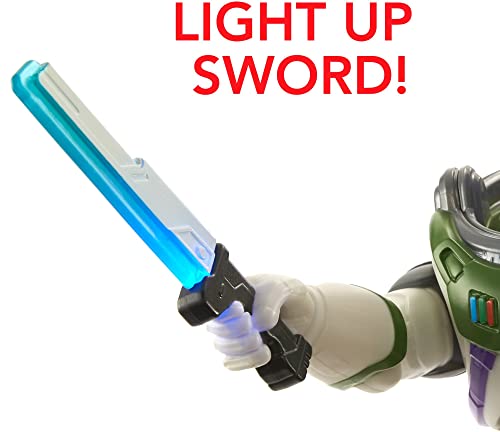 Mattel Lightyear Toys, Talking Buzz Lightyear 12 Inch Action Figure with Motion, Light and Sound, Laser Blade Action