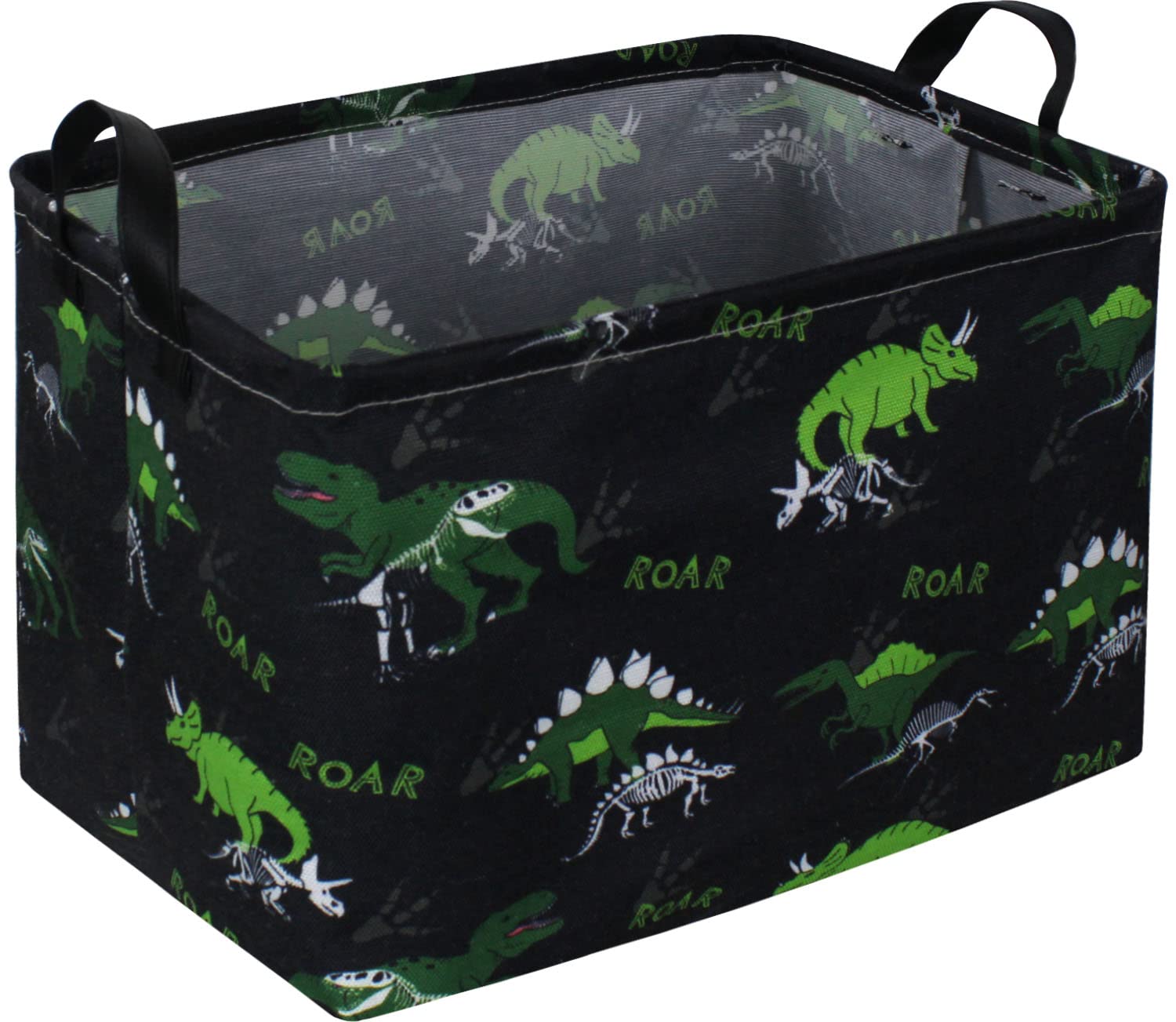 Essme Rectangular Dinosaur Basket,Dinosaur Bins for Boys with Handles for Boys Room Decor,Kids Basket for Kids,Gift Basket.(dinosaur decor)