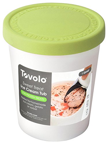 Tovolo Tight-Fitting, Stack-Friendly, Sweet Treat Ice Cream Tub, Pistachio