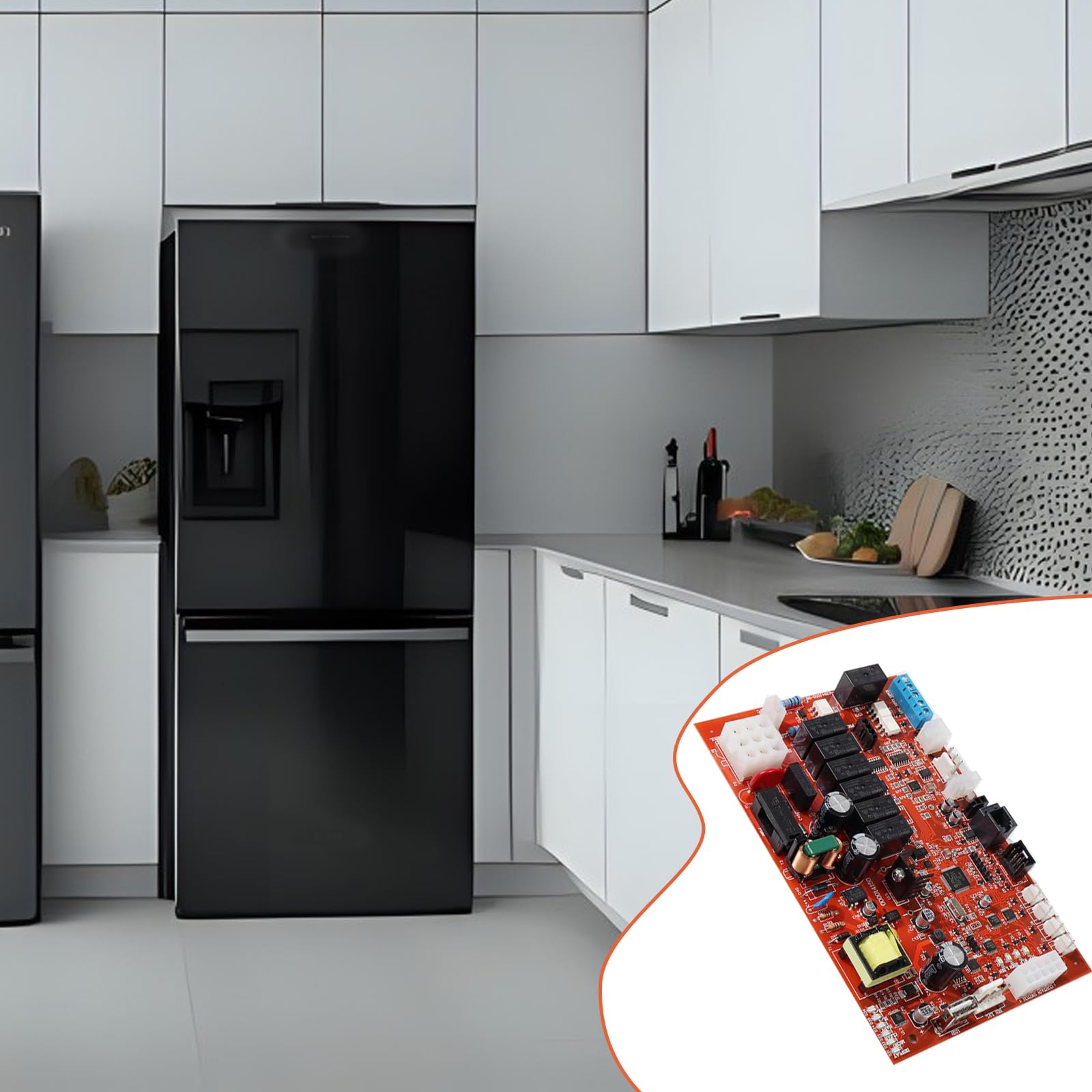 HSOKEW 000008309 Control Board, Compatible with Manito-woc Ice Maker Machine for ID0302A, D0303W, IY0304A, ID0322A, ID0323W, IY0324A, ID0452A, ID0453W Commercial Ice Control Circuit Board