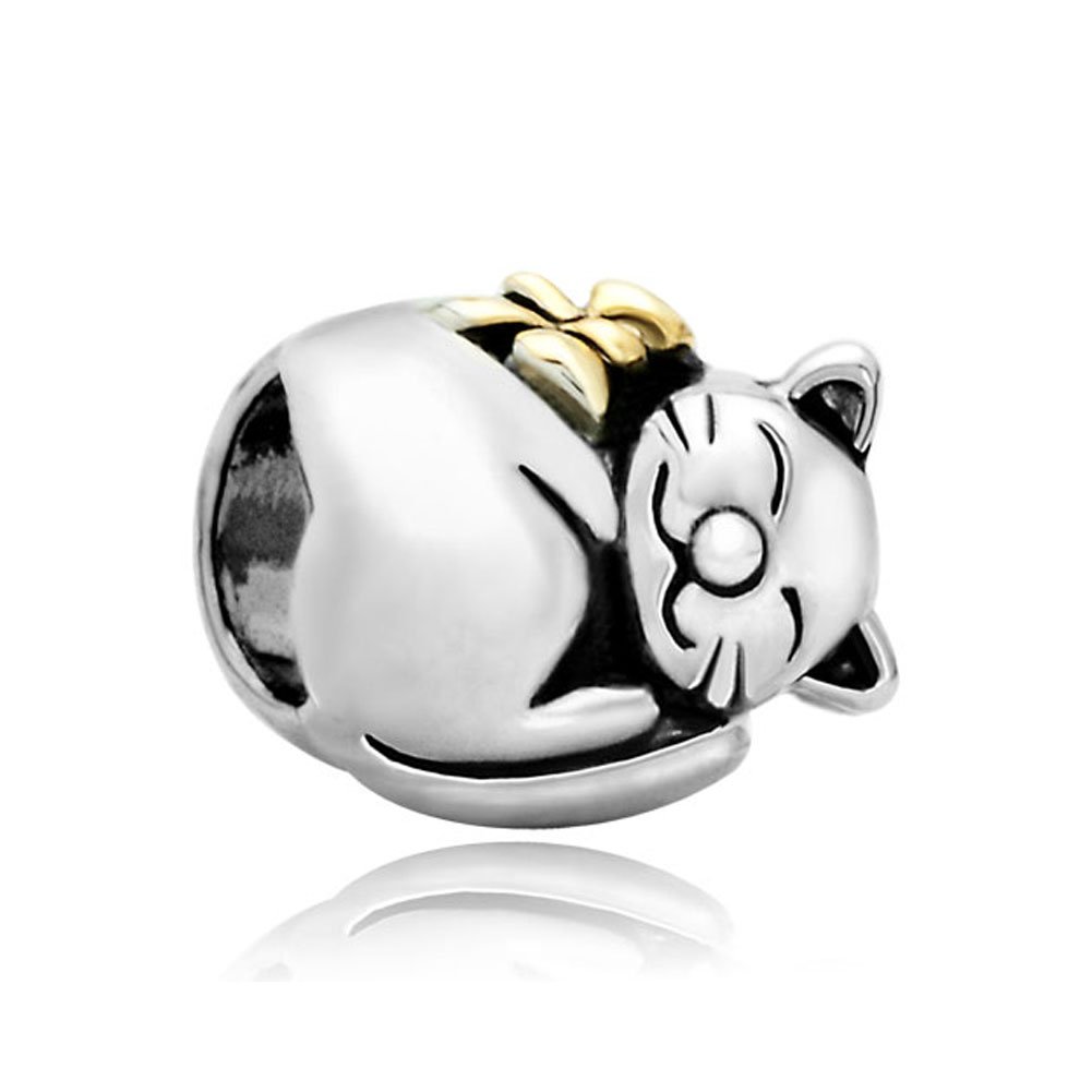 CharmSStory Cute Cat Animal Charm Beads for Bracelets (Style 1)