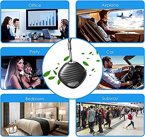 Mini Air Filter,Portable Car Air Filter Personal Wearable Air Filter for Traveling,Car,Home Sleep, Running,Walk and Kids,Adults (1 Pack Black Air Purifiers)