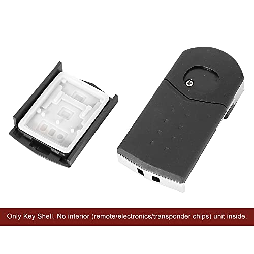 uxcell New Smart Remote Flip Key Fob Shell Case 4 Button for Mazda 3 5 6 RX-8 CX-7 CX-9 2007-2010