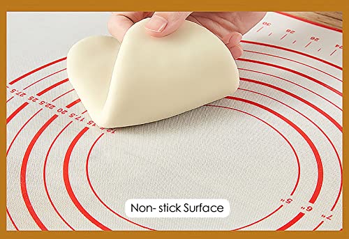 Extra Large Pastry Mat with Measurements 3 Size - 11 Inch, 16 Inch, 24 Inch, Nonstick Silicone Baking Fondant Measuring Pad for Rolling Dough Pie Crust, Pizza and Cookies