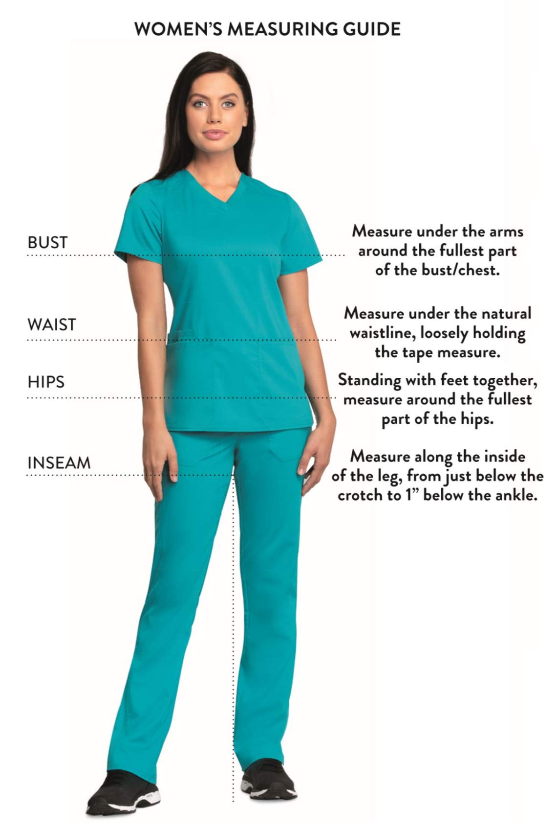 Cherokee Women Scrubs Pant Workwear Core Stretch Mid Rise Straight Leg Drawstring WW130T, M Tall, Black