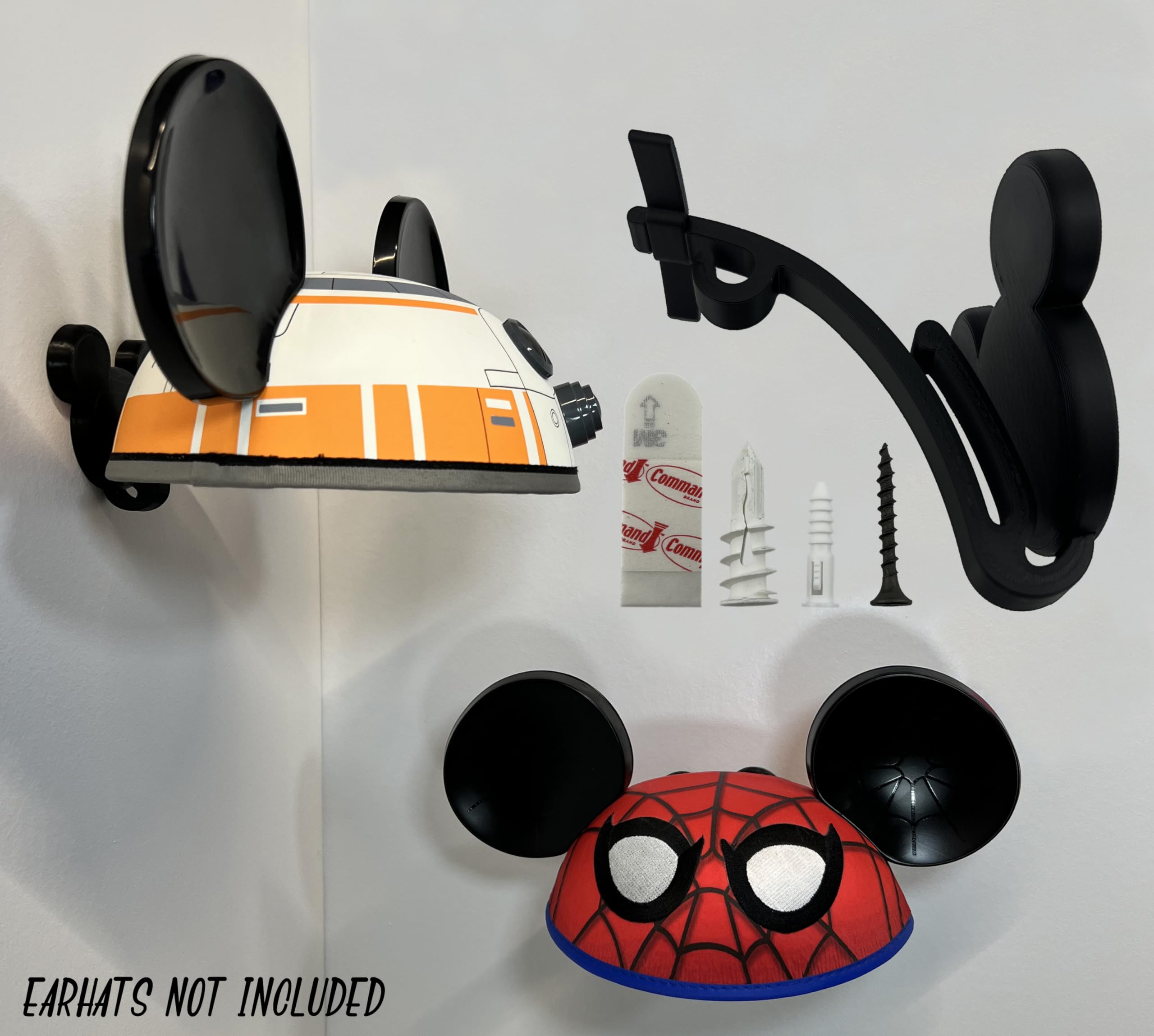Ear Hat Wall Mount Display Compatible with Disney Ears, Black