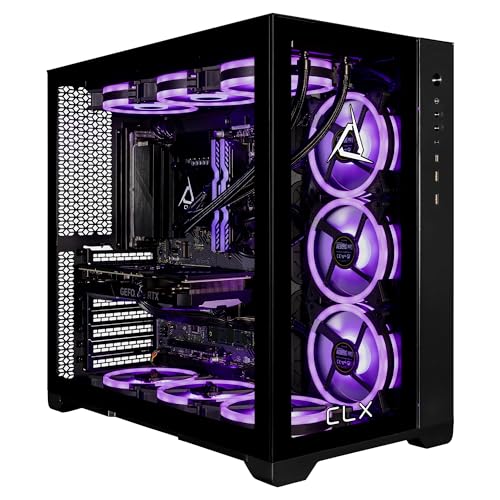 CLX Set Gaming Desktop - Liquid Cooled Intel Core i9 13900KF 3GHz 24-Core Processor, 64GB DDR5 Memory, GeForce RTX 4070 12GB GDDR6X Graphics, 2TB SSD, 6TB HDD, WiFi, Windows 11 Home 64-bit