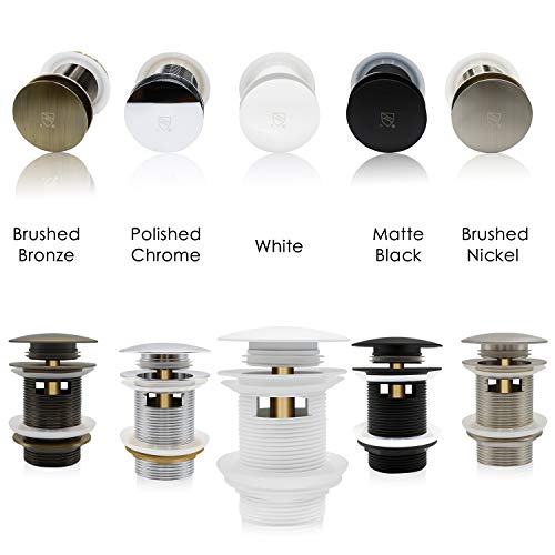 FerdY Pop-up Drain for Freestanding Bathtub, Matte Black Finish, cUPC Certification, Freestanding Bathtub Drain Stopper