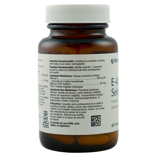 Metagenics E-400 Selenium, Antioxidant Supplement with Vitamin E to Help Support Cellular Health - 60 Tablets, 2 Month Supply