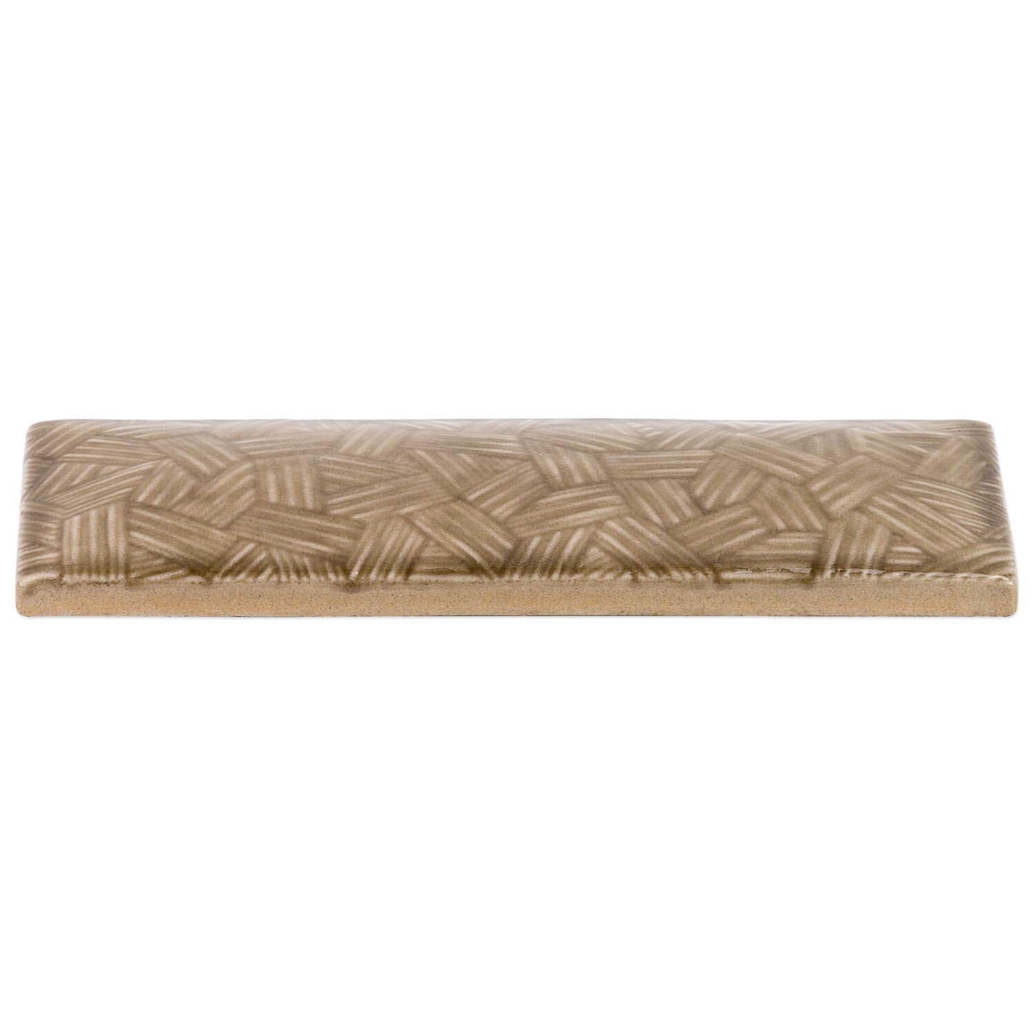 Dallas Pillowed Textured Brown 3" x 8" Polished Crackled Ceramic Subway Wall Tile (1 Box Covers 3.27 sq. ft.)