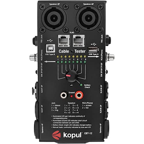 Crown Audio XLi 3500 Stereo Power Amplifier Bundle with Kopul CBT-12-12-in-1 Cable Tester, and XLR-XLR Cable