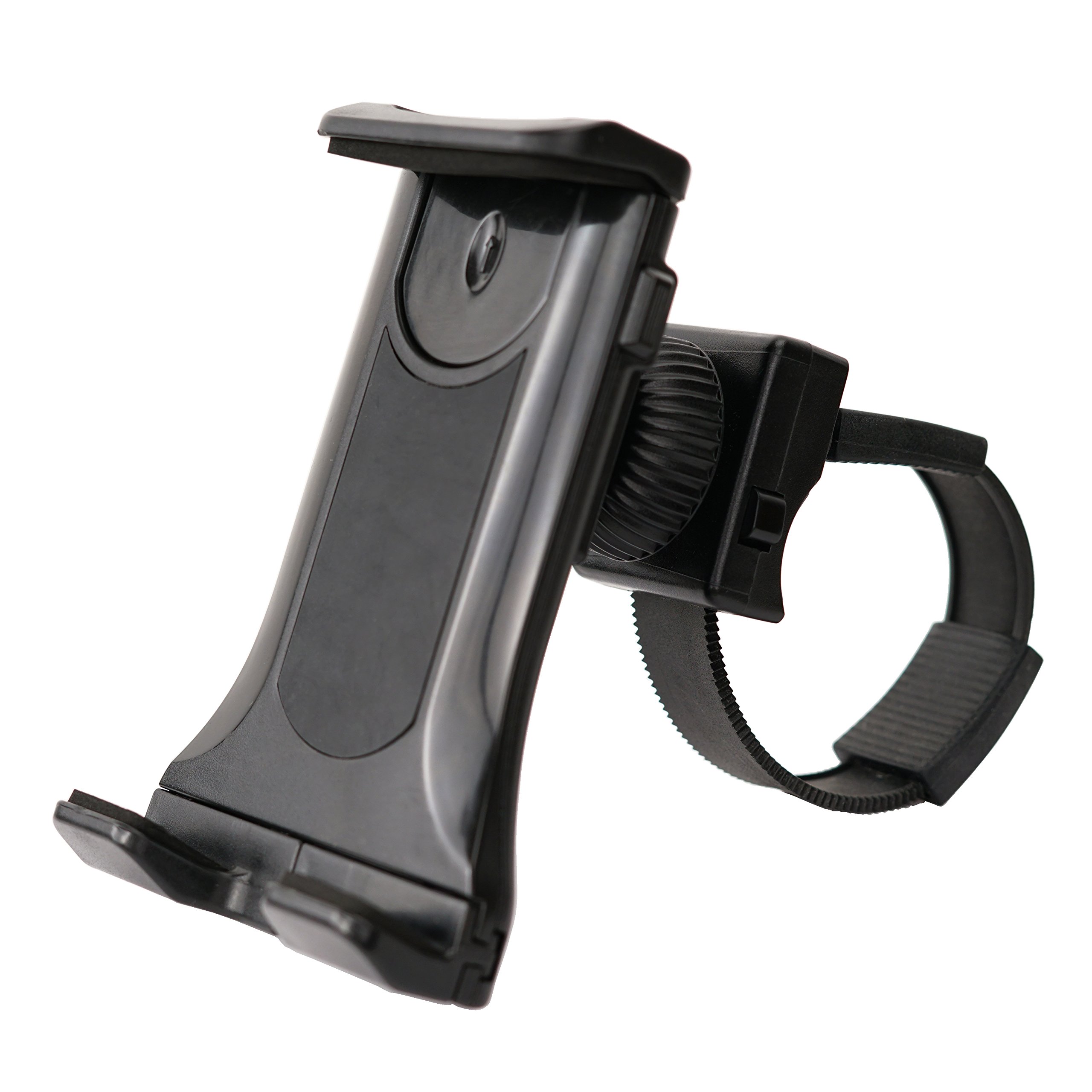 Sunny Health & Fitness Mobile Phone and Tablet Clamp Mount Holder for Bikes, Ellipticals, Treadmills and Other Handlebar Fitness Equipment
