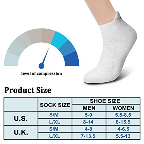 Compression Socks (6 Pairs),15-20 mmhg is BEST Athletic for Men & Women, Running, Flight, Travel (SS-3B, S/M)