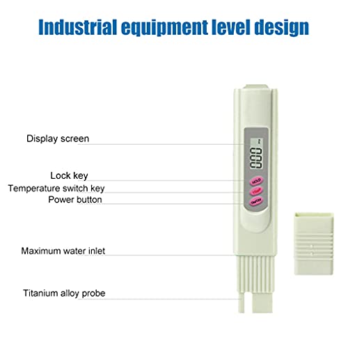 GHGHF Digital LCD TDS Meter PH Tester Aquarium Hydroponic Water Monitor Test Pen Portable