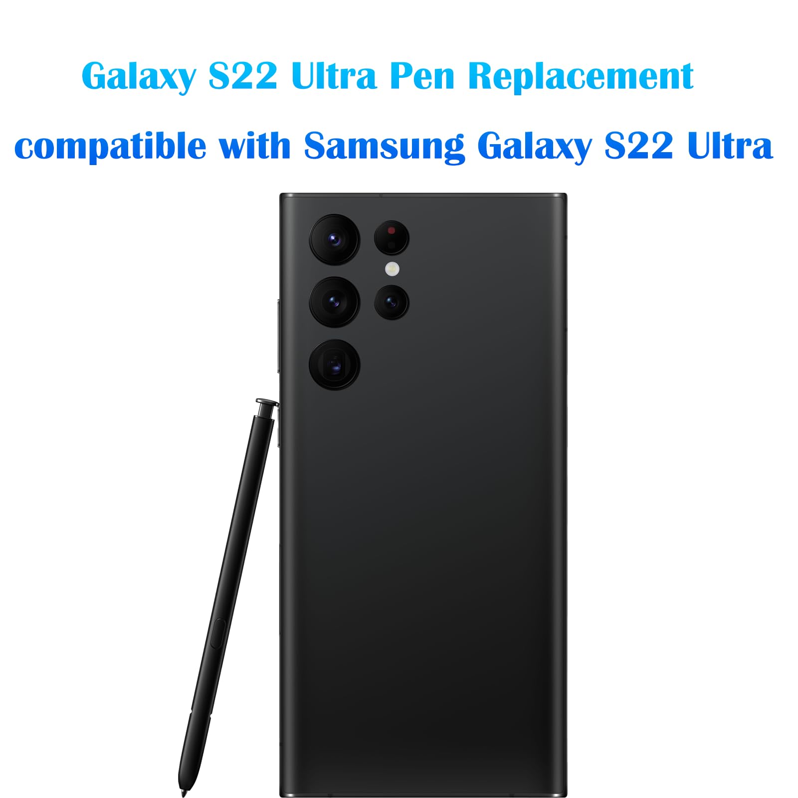 Galaxy S22 Ultra Pen Replacement for Samsung Galaxy S22 Ultra 5G SM-S908 S Pen Stylus Pen Touch Pen with S22 Pen Tips/Nibs Without Bluetooth(Black)