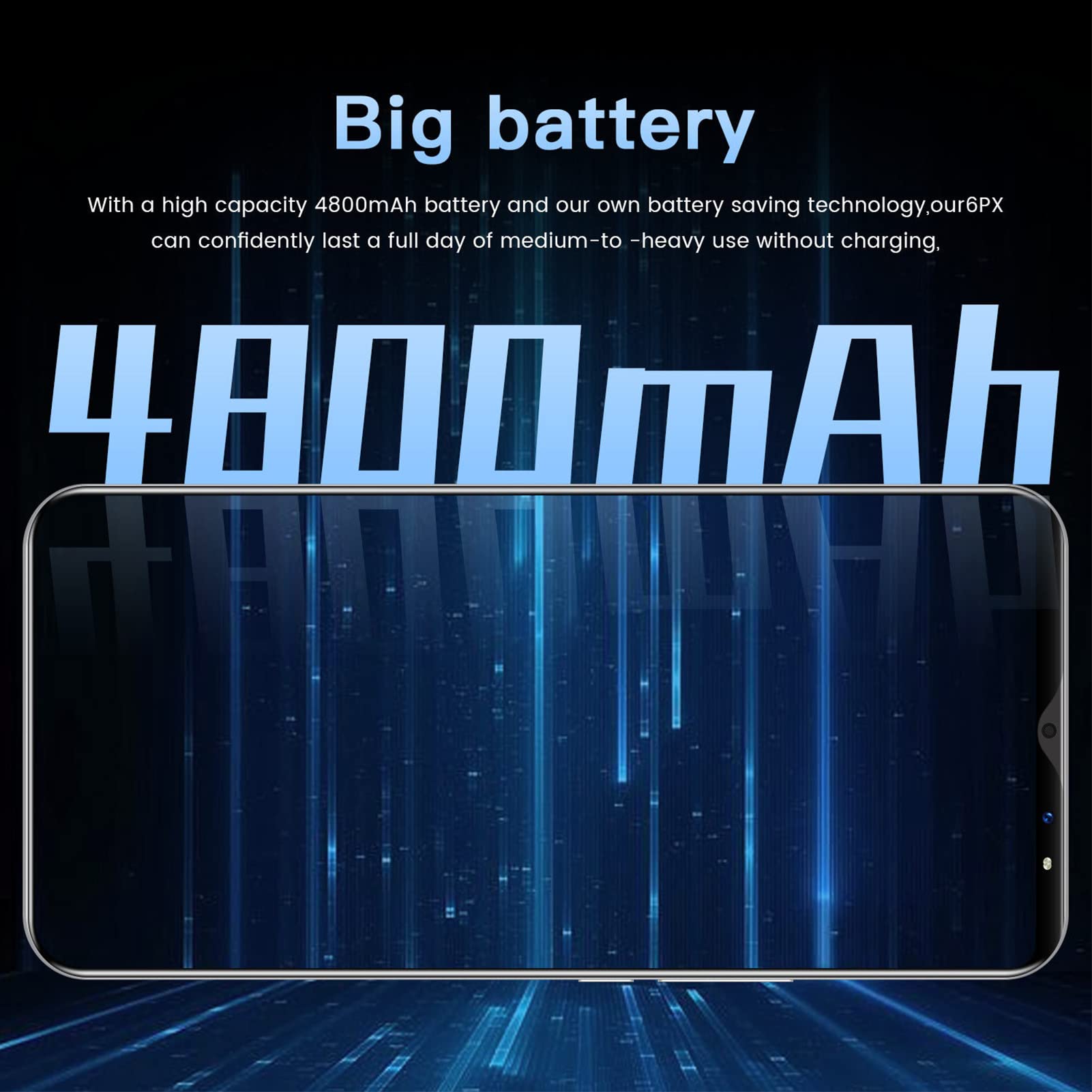 GOWENIC 5in Cellphone for Android11 2.4G 5G WiFi 5MP Front 8MP Rear Camera 4800mAh MT6580 8 Core 2GB RAM 16GB ROM 100‑240V Black Smartphone
