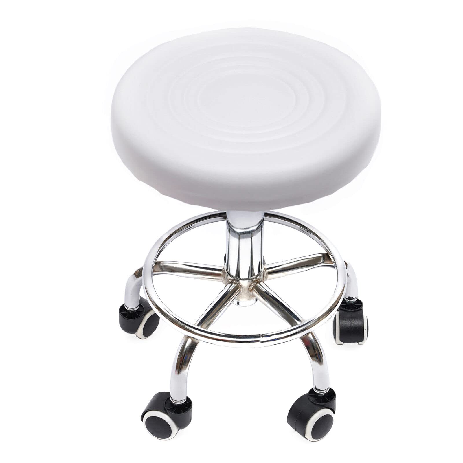 ETKEGHIP Hydraulic Stool Adjustable Height with 5 Wheels, Rolling Stool Swivel Chair for Office Medical Salon Tattoo Kitchen Massage Work