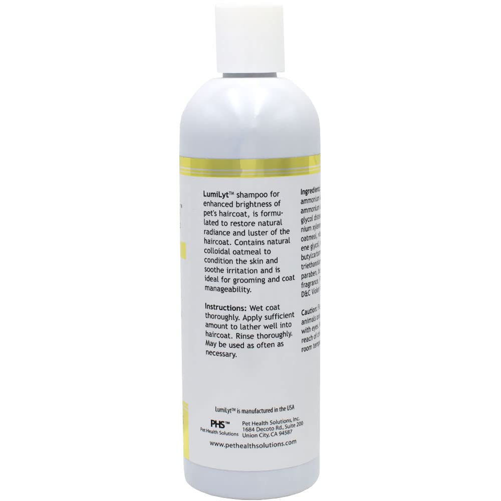 LumiLyt Shampoo - General Cleansing, Grooming, & Conditioning Pet's Hair Coat - Effective for Both Cats & Dogs - Contains Oatmeal & Vitamins, 12 fl oz