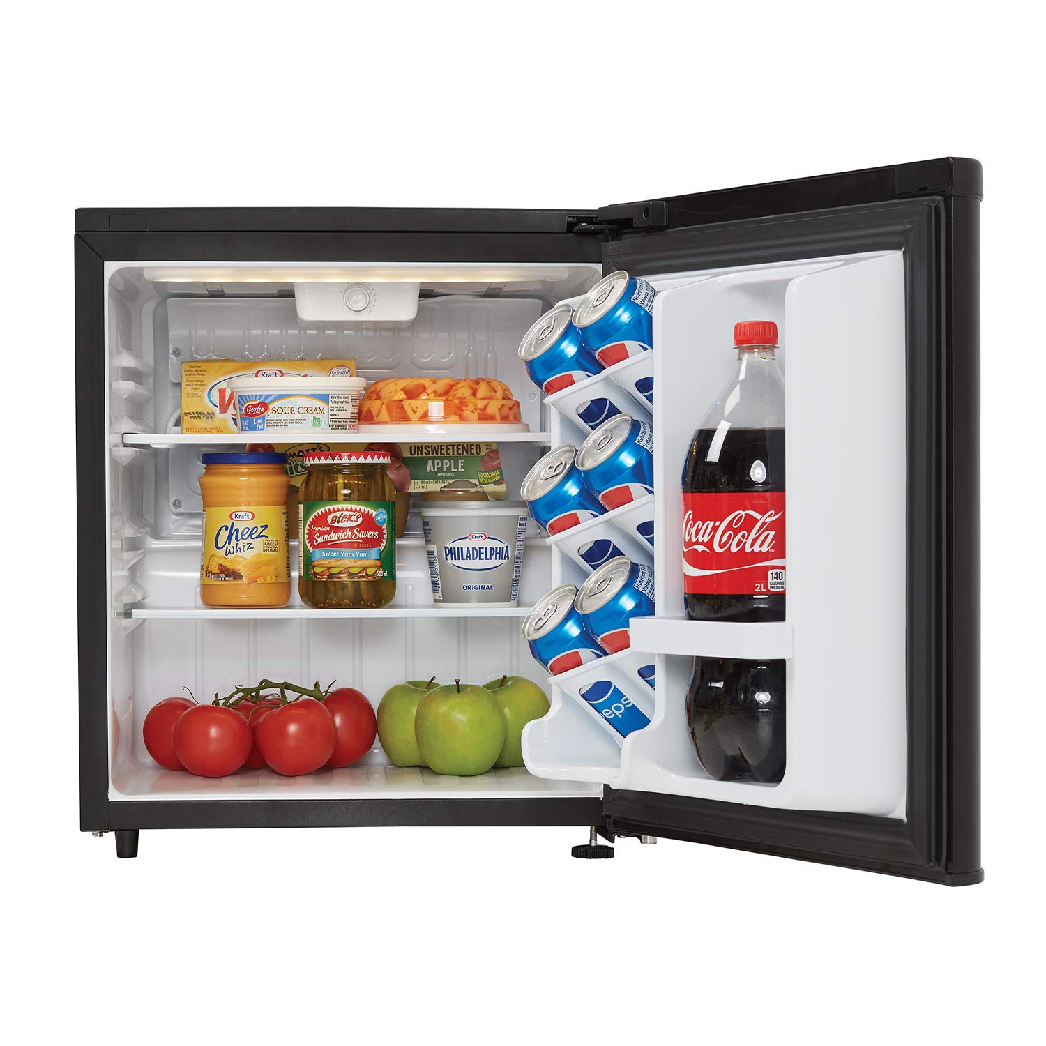 Danby DAR017A3BSLDB-6 1.7 Cu.Ft. Mini Fridge, Compact Countertop Refrigerator For Bedroom, Living Room, Kitchen, Office, Desk, E-Star Rated In Fingerprint Free Stainless Finish
