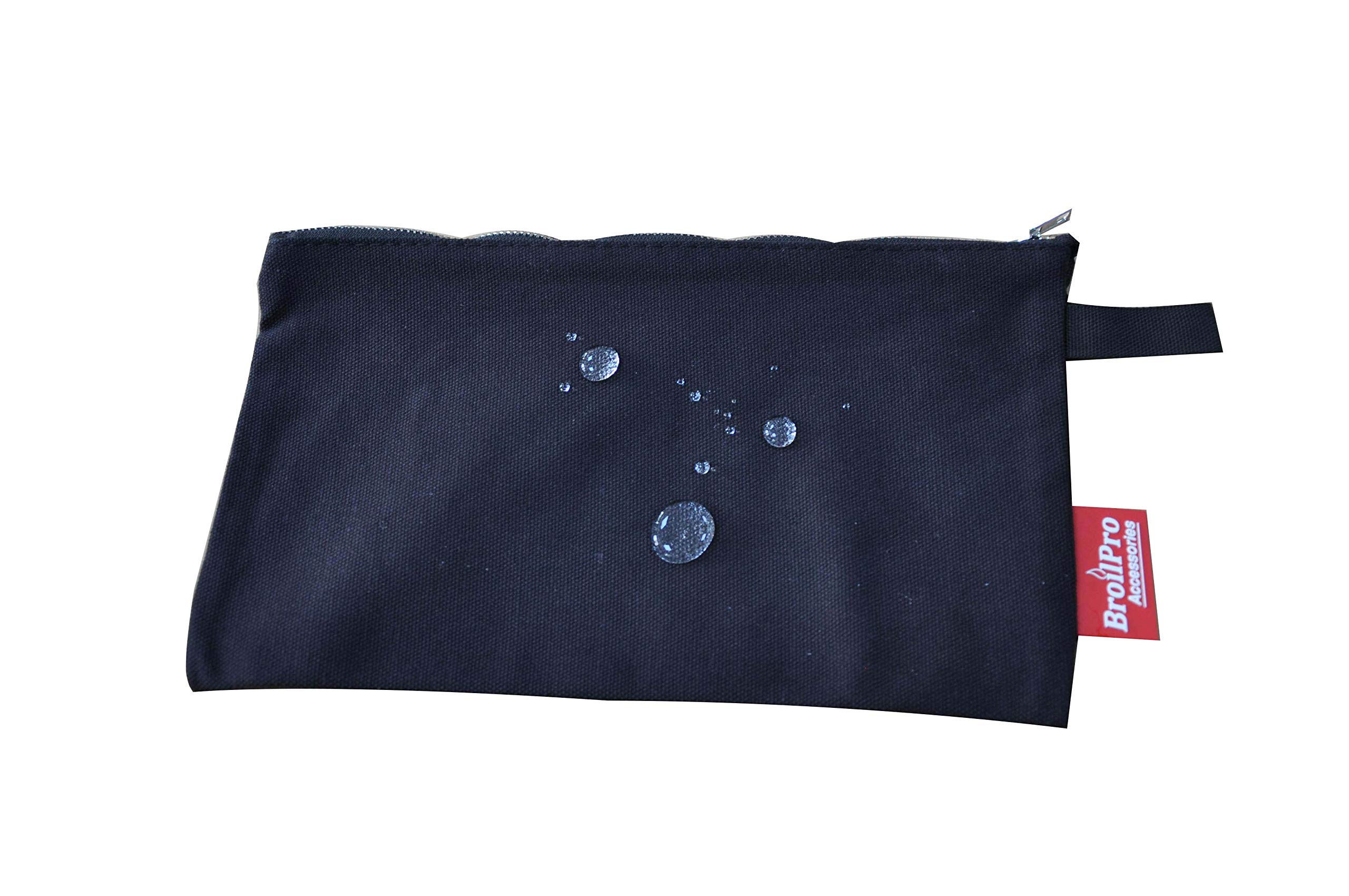 BroilPro Accessories 5 Pack Canvas Tool Bags Waterproof Heavy Duty 16 oz. Canvas Tool Multipurpose Pouch Tote Bag with Dependable Metal Zippers