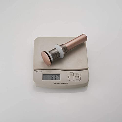 Homevacious 1 5/8" Bathroom Faucet Vessel Vanity Sink Pop Up Drain Assembly Stopper Without Overflow Copper Lead-Free Push & Seal