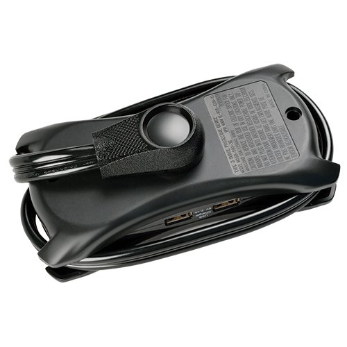 Tripp Lite 3 Outlet Portable Surge Protector Power Strip, 18in Cord, 2 USB, & $25,000 INSURANCE (TRAVELER3USB) Black